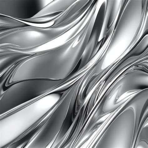 Premium Photo Metallic Abstract Background With Wavy Lines 3d Render Illustration