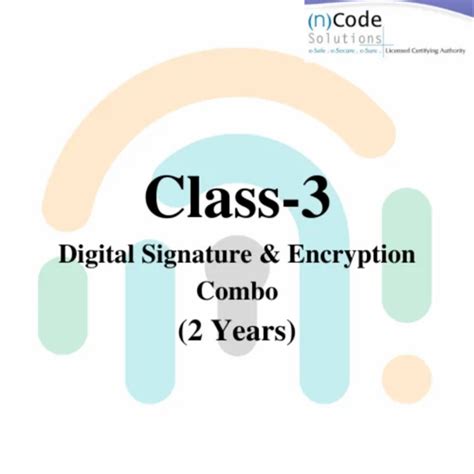 Class 3 Combo Signature Encryption Digital Signature Certificate 2 Years In Bengaluru Id