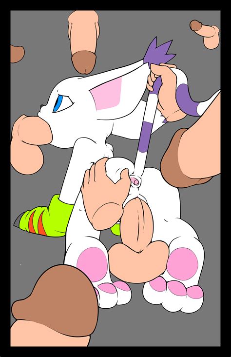 rule 34 anthro anus balls blue eyes colored digimon female fur gangbang gatomon group group