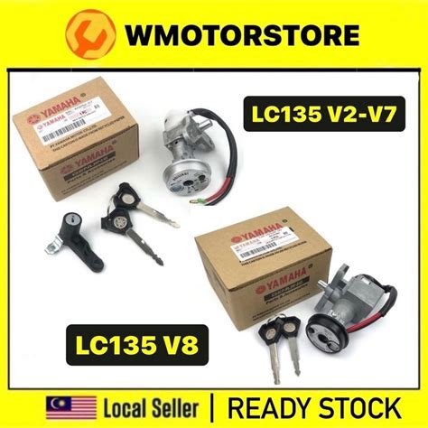 Yamaha Lc135 V1 V2 V3 V4 V5 V6 V7 V8 Main Switch Set Seat Lock Suiz Kunci Lc 4s 5s Suis Handle