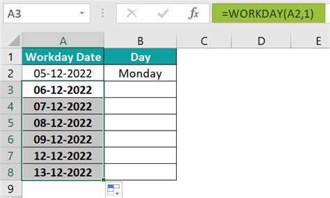 WORKDAY Excel Function Formula Examples How To Use