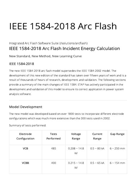 Ieee 1584 2018 Arc Flash Pdf Electric Arc Alternating Current