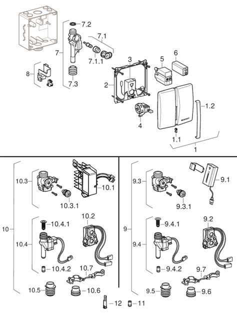 Spare Parts For Urinal Flush Controls With Electronic Flush Actuation Mains Operation Die