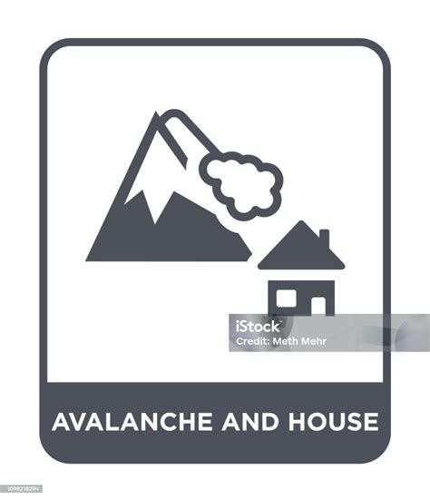 기상학 컬렉션에서 눈사태와 집 아이콘 가득 흰색 배경 눈사태 및 집 유행에 벡터 아이콘 0명에 대한 스톡 벡터 아트 및 기타 이미지 0명 나무 눈 냉동상태의 물