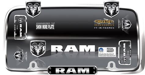 Dodge Ram Chrome License Plate Frame Auto License Plates Frames