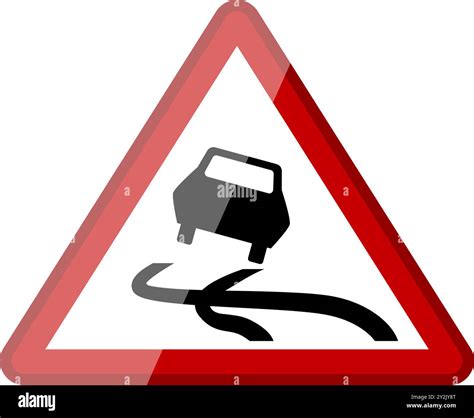 Warning Road Sign Cartoon Vector Illustration Stock Vector Image And Art