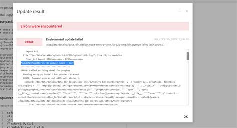 Error Installing Fb Prophet — Dataiku Community