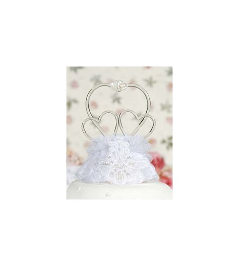 Glass Hearts Vintage Applique Cake Topper Etsy