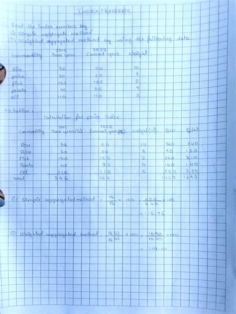 Index Number Sums Pdf