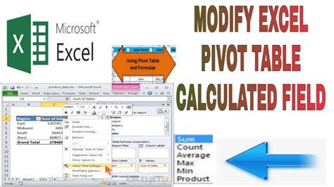 How To Modify Excel Pivot Table Calculated Field Youtube
