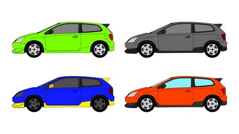 Honda Civic Vector Images And Graphics For Commercial Use Vectorstock