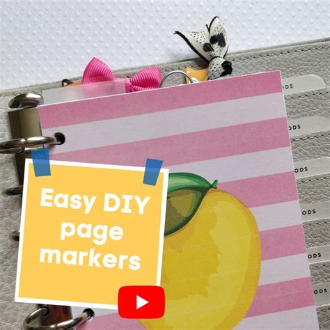 An Easy Diy Page Marker Is Displayed On A Binder With Clippings