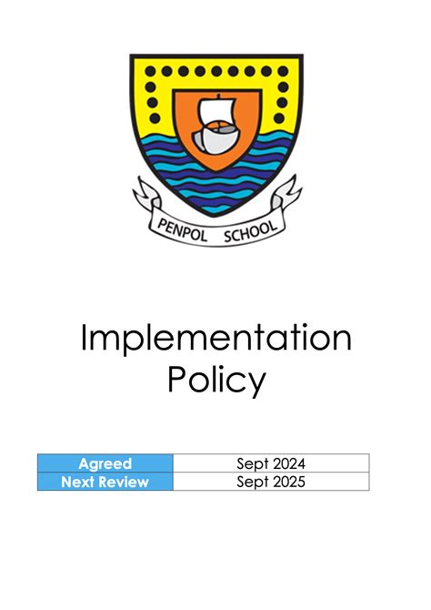 Implementation Policy Penpol Primary School