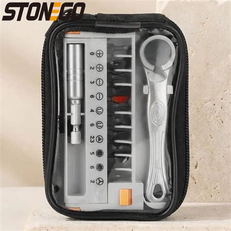 Multifunctional Bicycle Repair Kit With Portable Ratchet Screwdriver