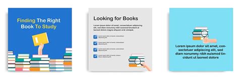 3d 만화 스타일 소셜 미디어 유익한 교육 및 학습 팁 포스트 배너 템플릿 레이아웃 디자인 책 문학 검색 개념 3차원 형태에 대한 스톡 벡터 아트 및 기타 이미지 Istock