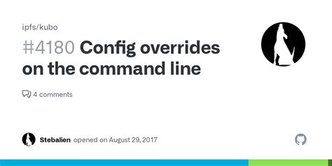 config overrides on the command line · issue 4180 · ipfs kubo · github