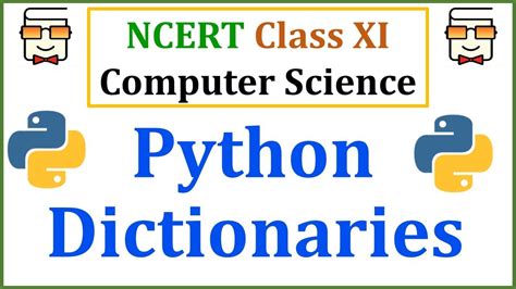 Dictionaries In Python 3 Ncert Class 11 Computer Science Python