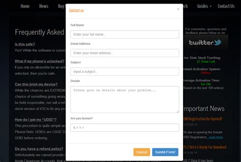 Ajax Popup Contact Form For 5 Codeclerks