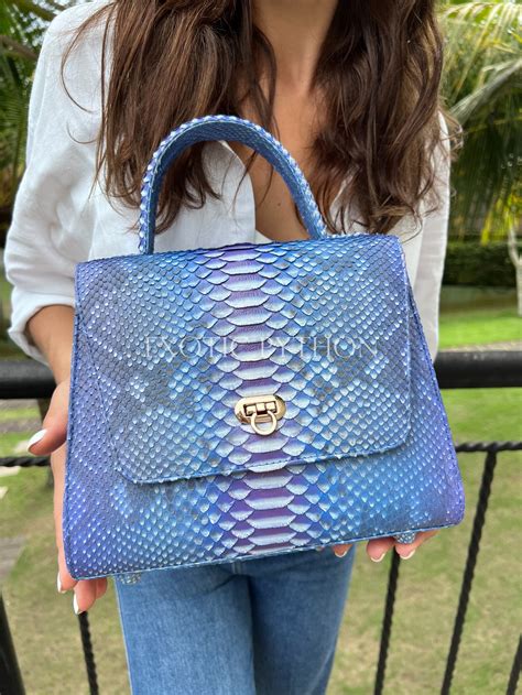 Snake Skin Bag Python Leather Handbag Snake Skin Purse Etsy