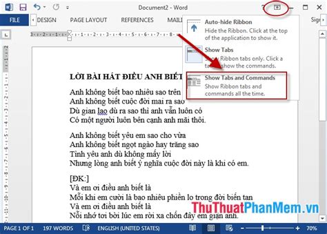 How To Hide And Show The Ribbon Toolbar In Word And Excel