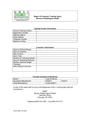 Fillable Online Dhec Sc Dhec Consumer Forms Fax Email Print PdfFiller