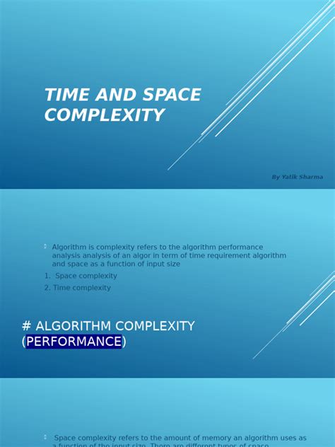 Time And Space Complexity Pdf