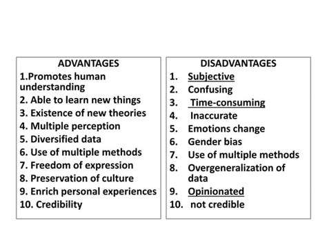 Advantages And Disadvntages Of Qualitative Research Pptx