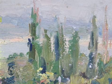 Картина Художника І Горовий на картоні Кримське літо 46 5 х 19 см Ebay