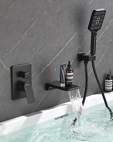 2 Handles Shower Faucet Set With Tub Spout Bathtub Shower Faucet Combo