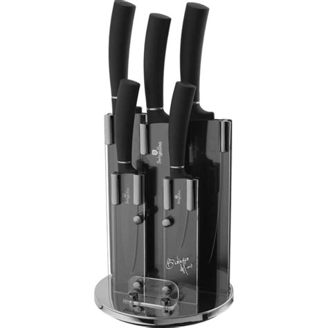 Набор ножей BerlingerHaus Black Royal Collection на подставке, 6 ...