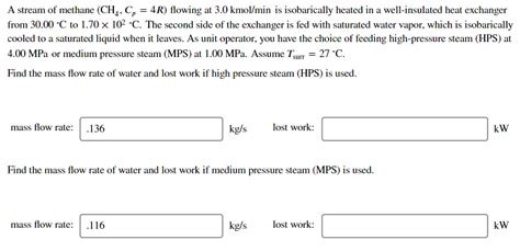 Solved I Already Solved For The Mass Flow Rate What Is The Chegg Com