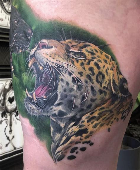 Colour Realism Tattoo Leopard Tattoos Weird Tattoos Wildlife Tattoo
