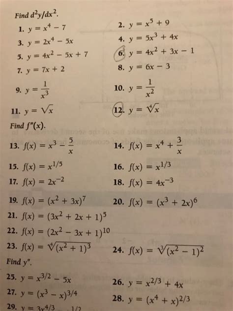 solved differentiate each function i y 3 2x 2 2 y 2x 1 2