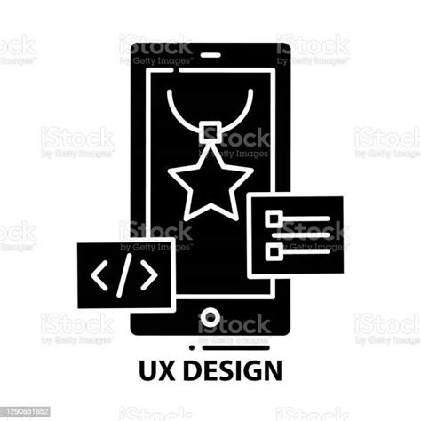 Ux 디자인 아이콘 편집 가능한 스트로크가 있는 블랙 벡터 사인 컨셉 일러스트 개념에 대한 스톡 벡터 아트 및 기타 이미지