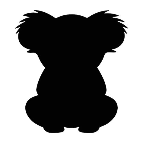 Premium Vector Koala Silhouette Cute Koala Hand Drawn Design Koala