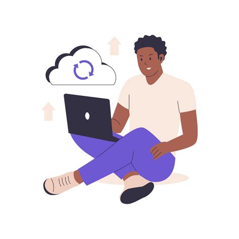 Flat Illustration Cloud Syncing Concept 50072827 Vector Art At Vecteezy