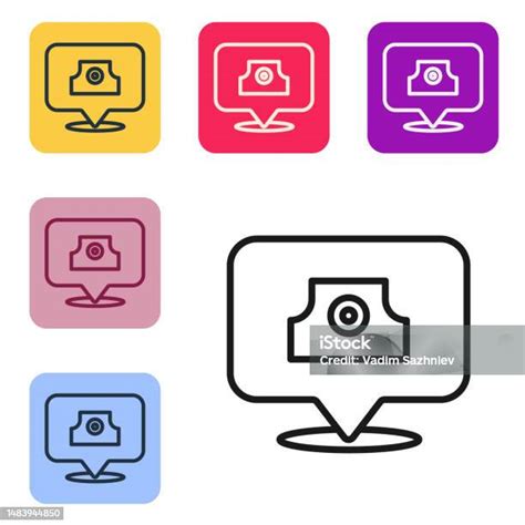 블랙 라인 스프레이 흰색 배경에 격리 된 캡 아이콘을 노즐 수 있습니다 색상 정사각형 단추로 아이콘을 설정합니다 벡터 검은색에 대한 스톡 벡터 아트 및 기타 이미지 Istock