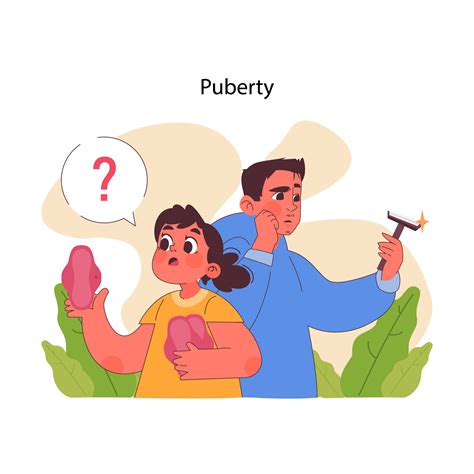 Puberty Concept Flat Vector Illustration 41170965 Vector Art At Vecteezy