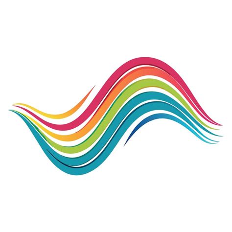 Abstract Vector Colorful Wave Lines Isolated On White Background For Design Elements In Concept