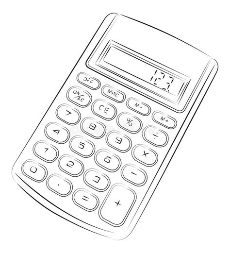 Single Calculator Drawing