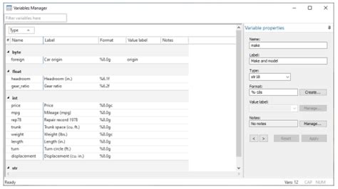 Using The Variables Manager In Stata HKT Consultant