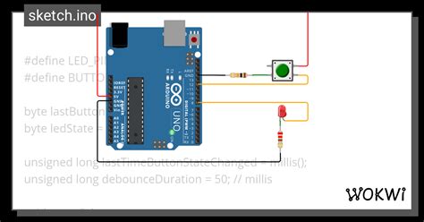 Pushbutton Wokwi Esp32 Stm32 Arduino Simulator