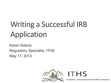 Writing An IRB Application