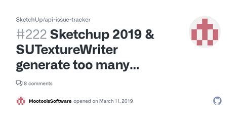 Sketchup 2019 And Sutexturewriter Generate Too Many Textures · Issue