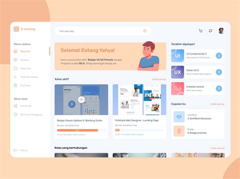 E Learning Ui Exploration By Yahya Amirudin On Dribbble