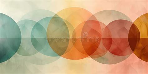 Abstract Overlapping Circles In Pastel Colors Digital Image For Design Aig49 Stock