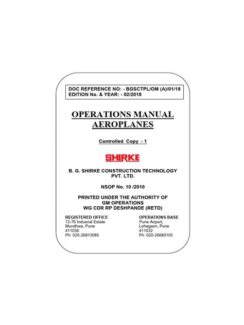 Ops Manual Issue Ii Rev 1 Approved In Sep 2020 Compressed Pdf Aviation