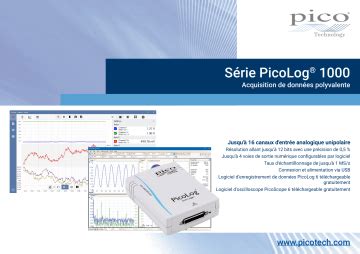PicoLog 1012 PICO PicoLog 1216 Fiche Technique Fixfr