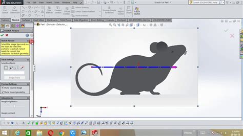 Auto Trace Solidworks Youtube