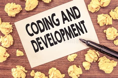 Conceptual Hand Writing Showing Coding And Development Business Photo
